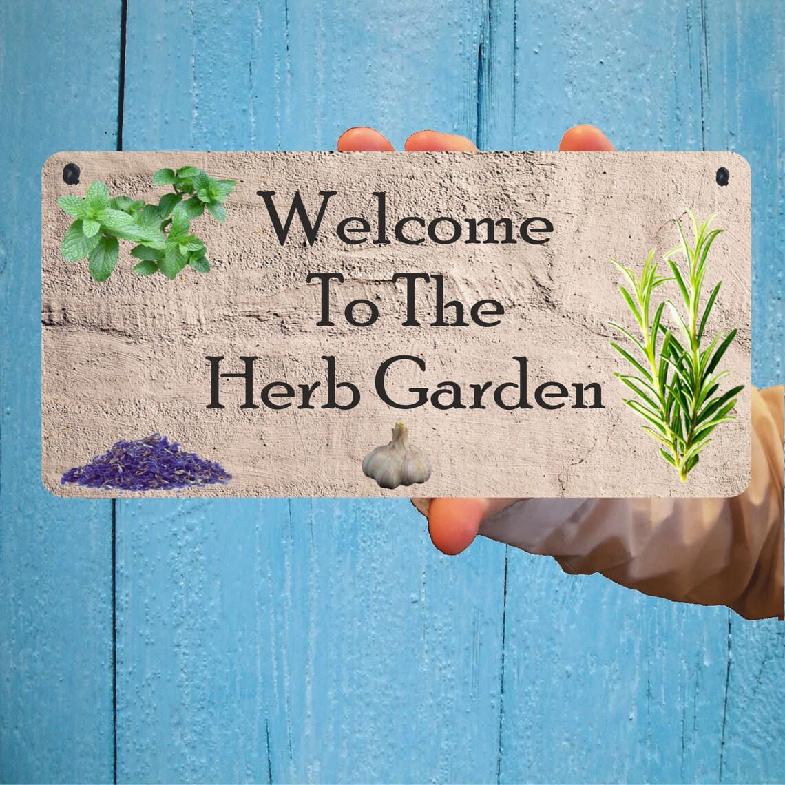 Welcome to the Herb Garden Herbs Sign Garden Sign Rustic - Etsy