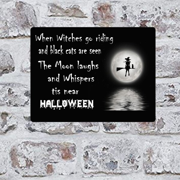 Black and White Witch Sign - Etsy