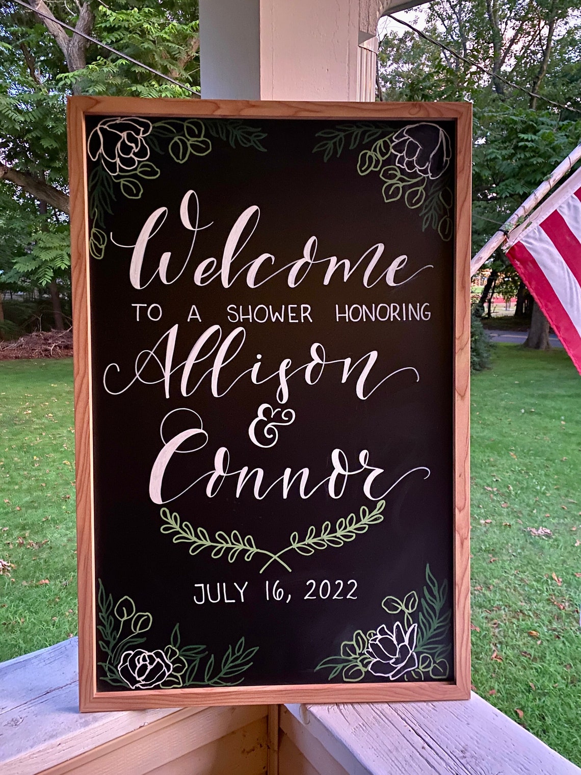 Personalized Chalkboard Welcome Sign, Custom Chalkboard Sign, Custom ...