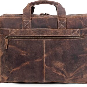 Leather Briefcase 18 Inch Laptop Messenger Bags for Men and Women Best ...