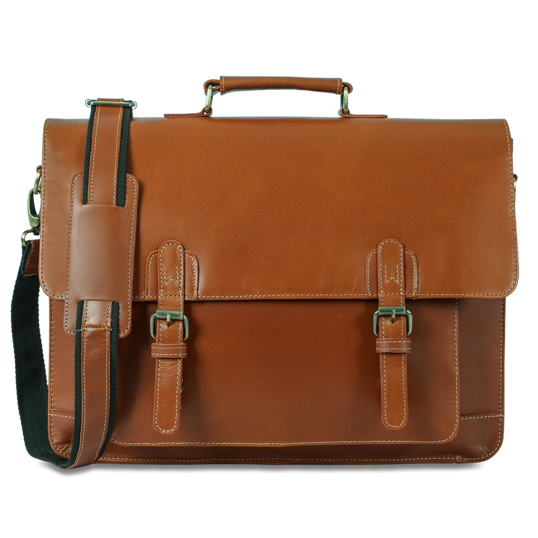 Premium Buffalo Leather Bag Computer Buffalo Hunter Leather Laptop fits ...