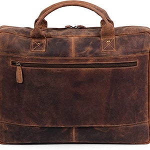 Leather Briefcase 18 Inch Laptop Messenger Bags for Men and Women Best ...
