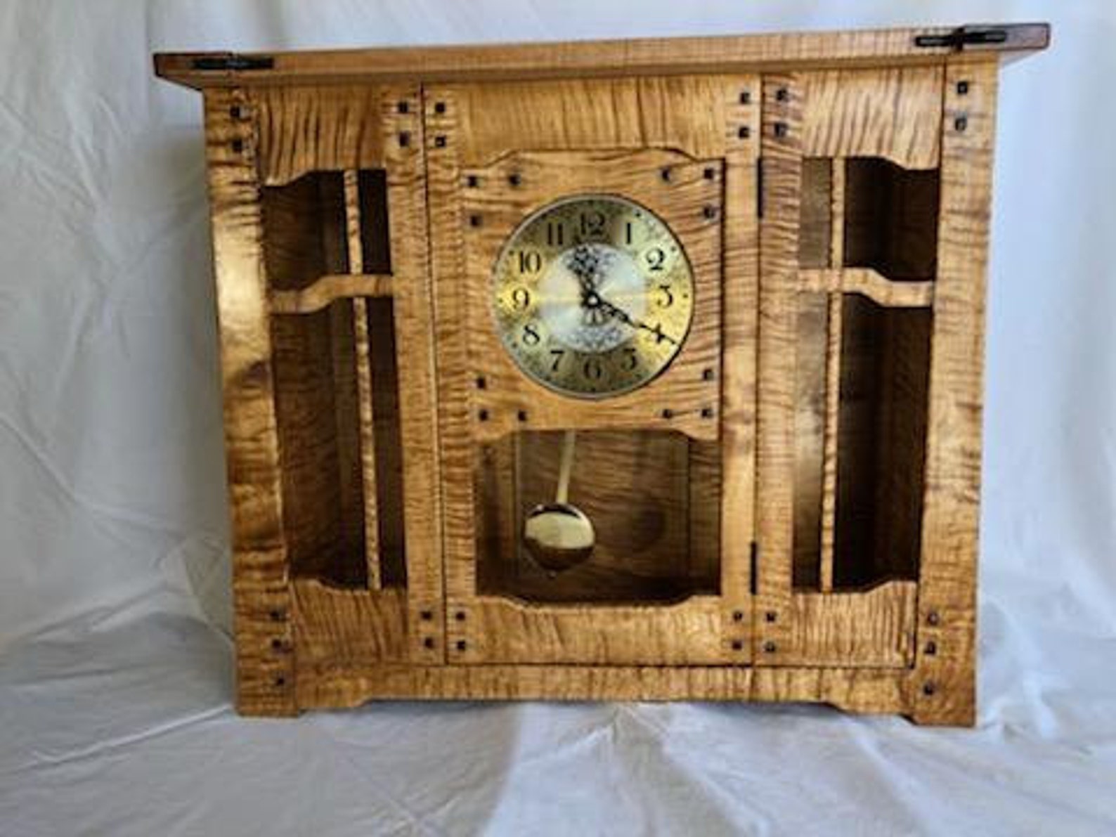 Green & Green Inspired Handmade Maple Clock With Pendulum and - Etsy UK