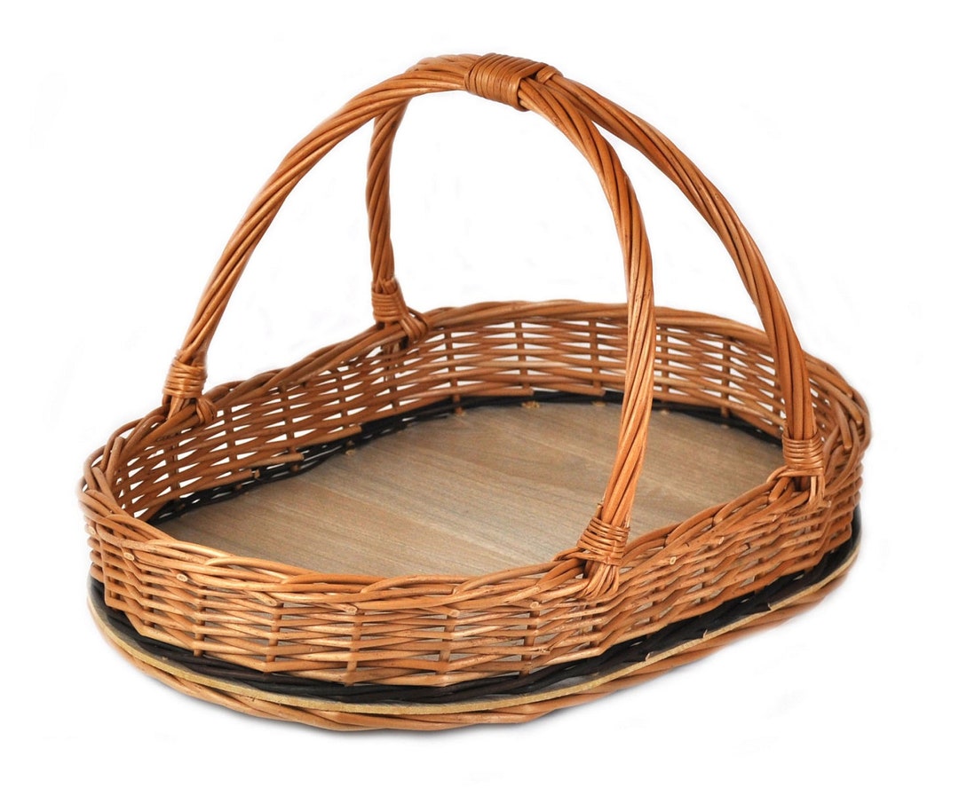 MyBer® Tablett Korb aus Weide Weidentablett Weidenkorb Tragekorb ...