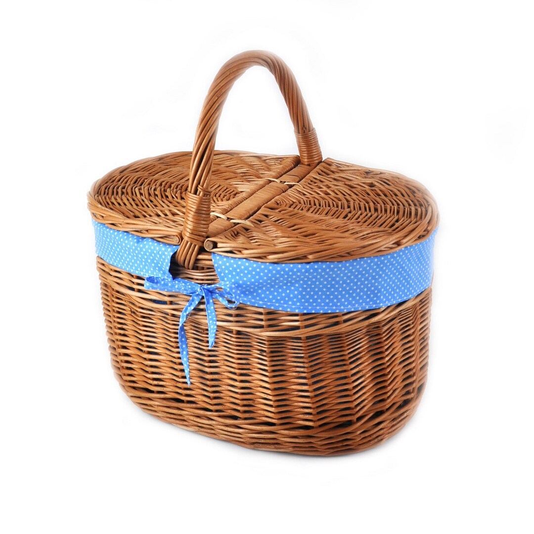 Myber® Rattan Basket Willow Basket Picnic Orb Stable Carrying Basket ...