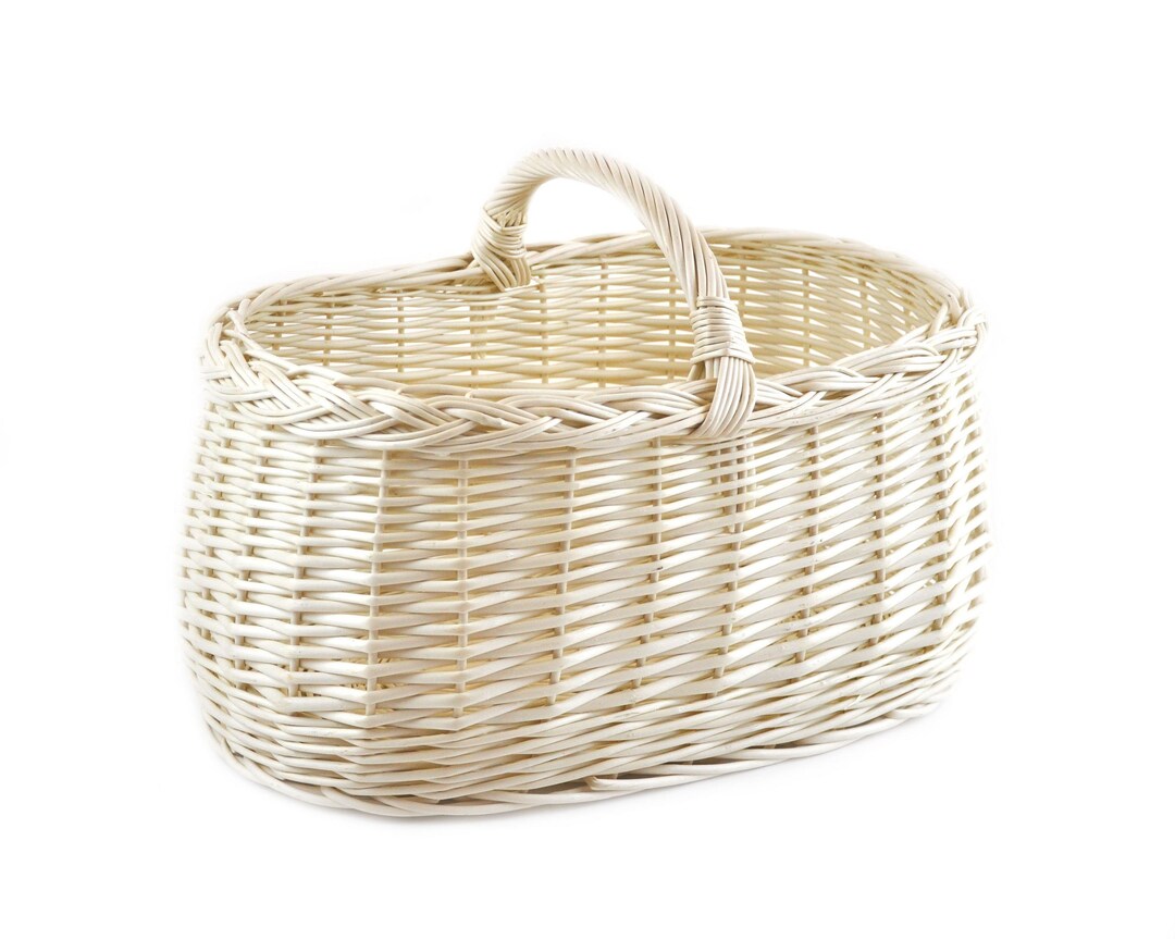 Myber® Large Shopping Basket Picnic Orb Willow Basket From Pasture ...