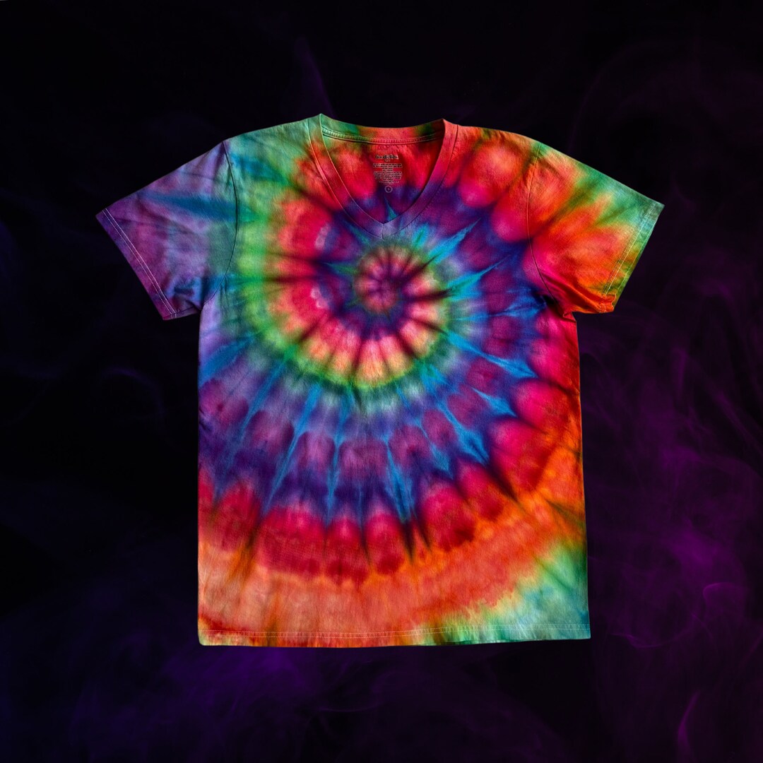 Rainbow Spiral Tie Dye large - Etsy