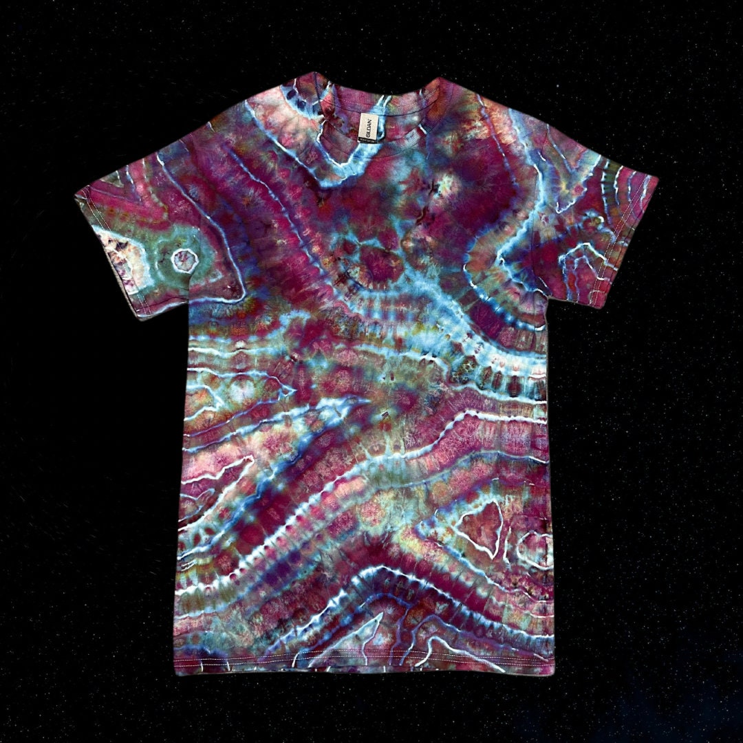 Ice Dyed Oil Slick Geode Tie Dye, Geode Ice Dye Tie Dye (unisex Small ...