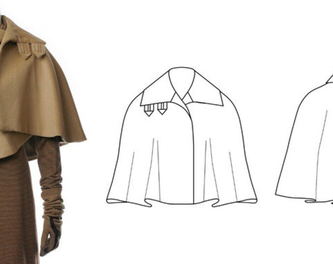 Short Cape Sewing Pattern PDF Size: 34 to 52 Quick & Easy - Etsy