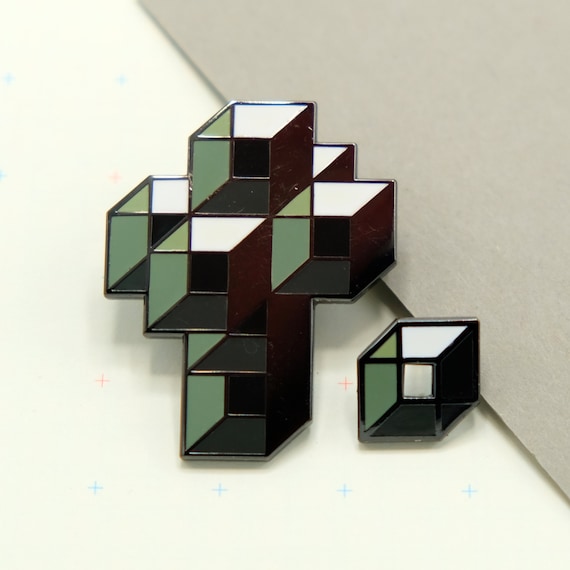 Hypercube Cube Pin Set - Etsy