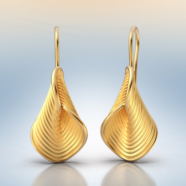 Modern Gold Earrings - Etsy