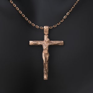 Gold Crucifix Pendant Necklace Made in Italy - Etsy