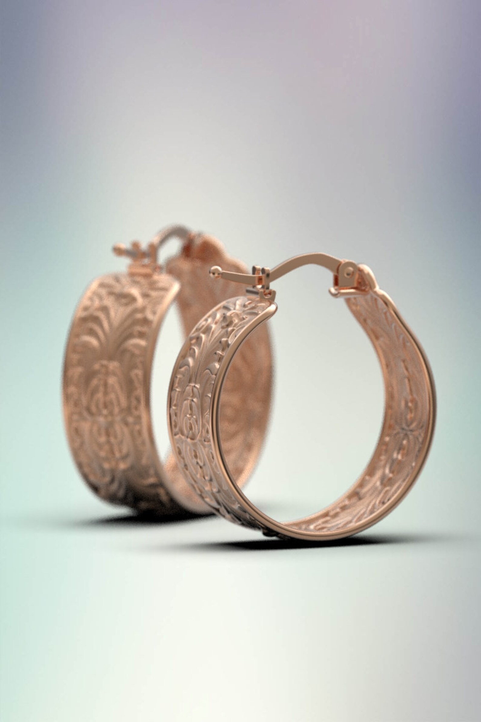 Real Gold Hoop Earrings 18k Gold Hoops 14k Gold Hoop - Etsy