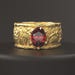 Solid Gold Ancient-style Lab Ruby Ring for Men and Women - Made in ...