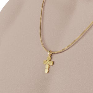 Men's Roman Solid Gold Cross Pendant Necklace - Etsy