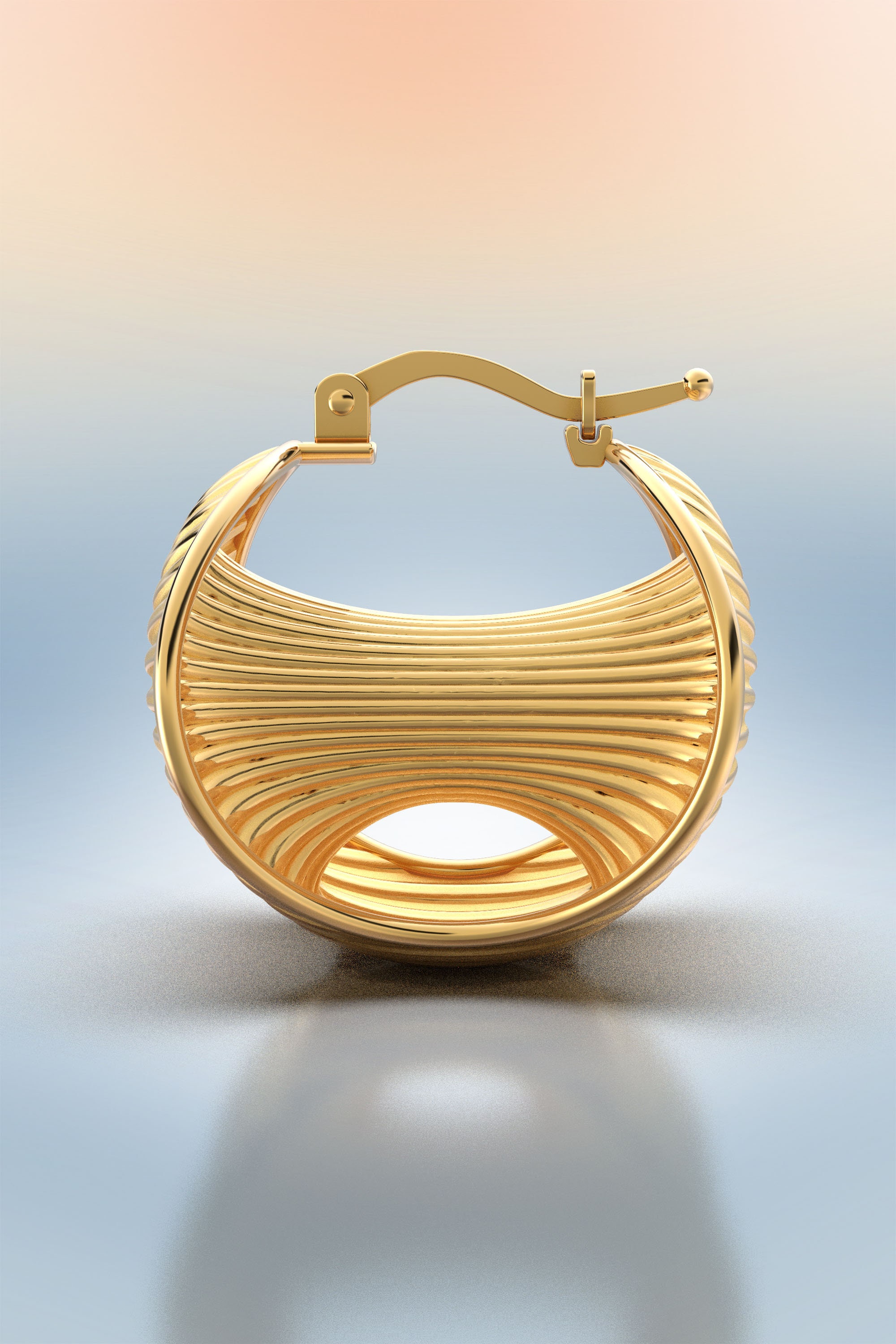 14k/18k Gold Hoop Earrings: Italian Statement Jewelry - Etsy