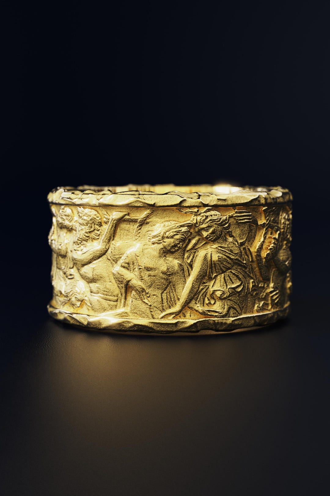 Ariadne & Dionysus Solid Gold Ring: Handmade Greek Mythology Band - Etsy
