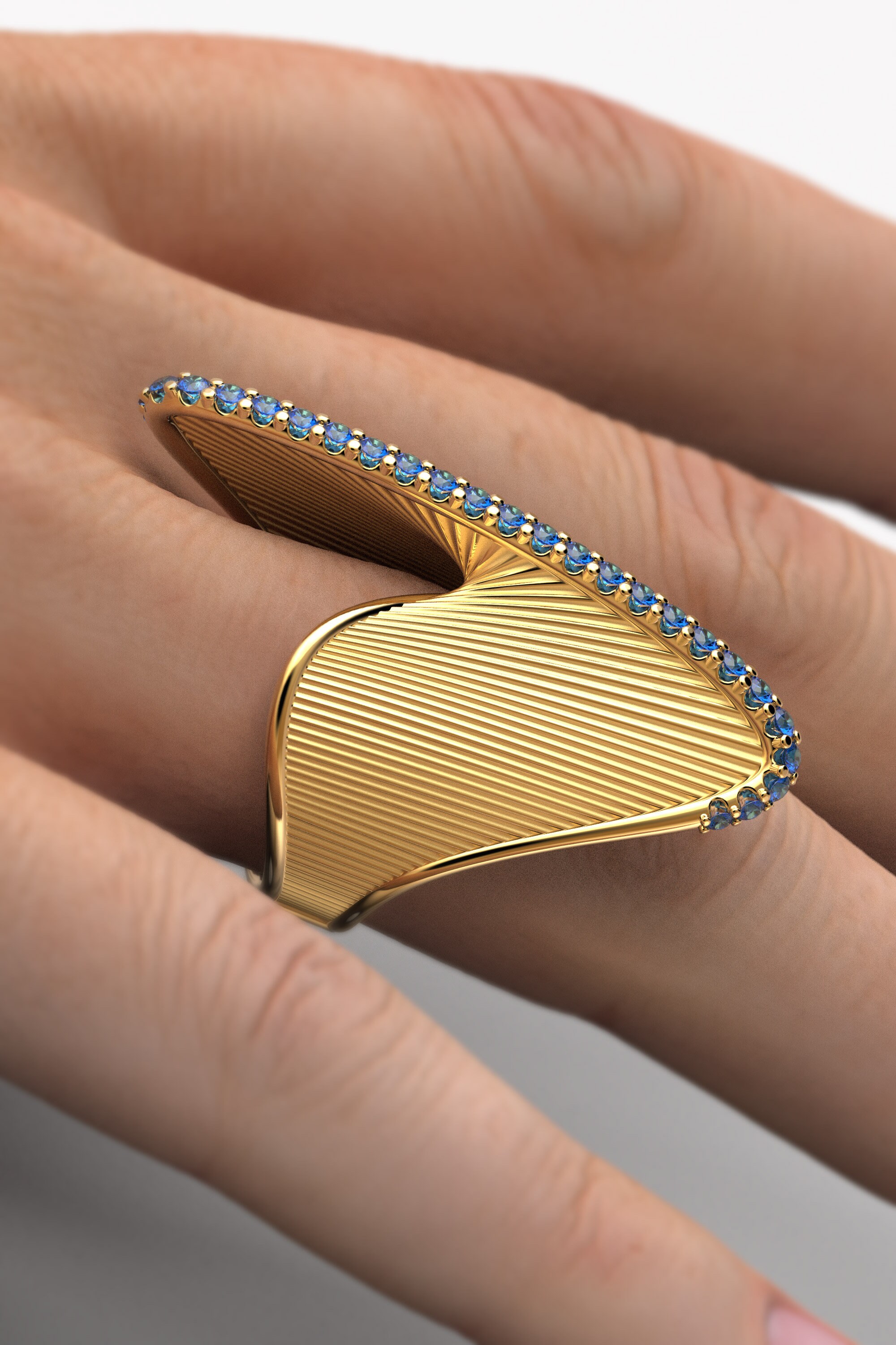 14k or 18k Gold Mobius Ring: Diamond, Sapphire, Ruby, or Emerald - Etsy