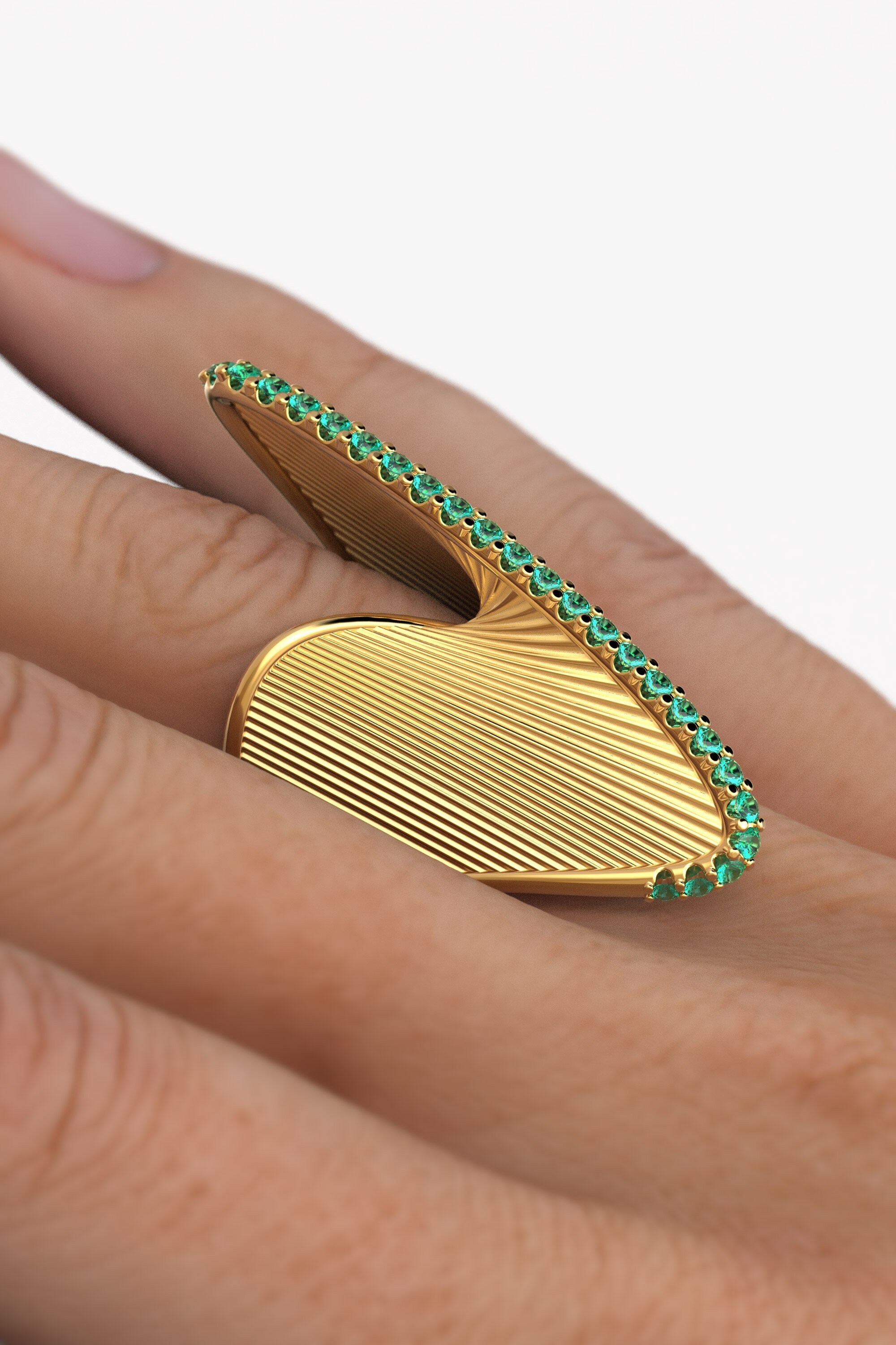 14k or 18k Gold Mobius Ring: Diamond, Sapphire, Ruby, or Emerald - Etsy