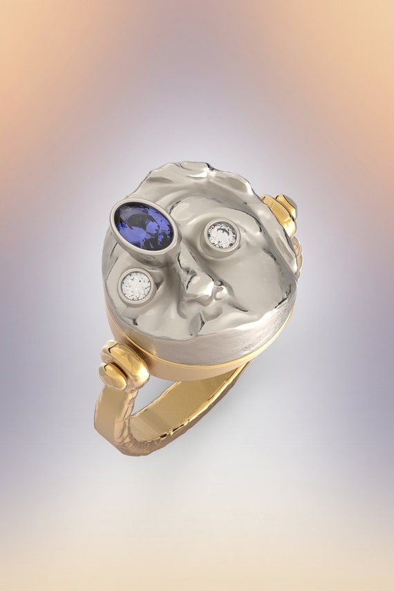 Sculptural Ring Alexander the Great Gold Ring Ring Made in - Etsy