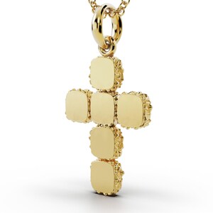 Men's Roman Solid Gold Cross Pendant Necklace - Etsy