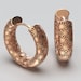 Italian Gold Hoop Earrings: 14k/18k Sashiko Pattern, Fine Jewelry - Etsy
