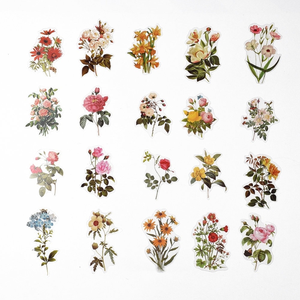 40 St. Transparente BLUMEN STICKER Aufkleber Die Cuts 6155 - Etsy UK