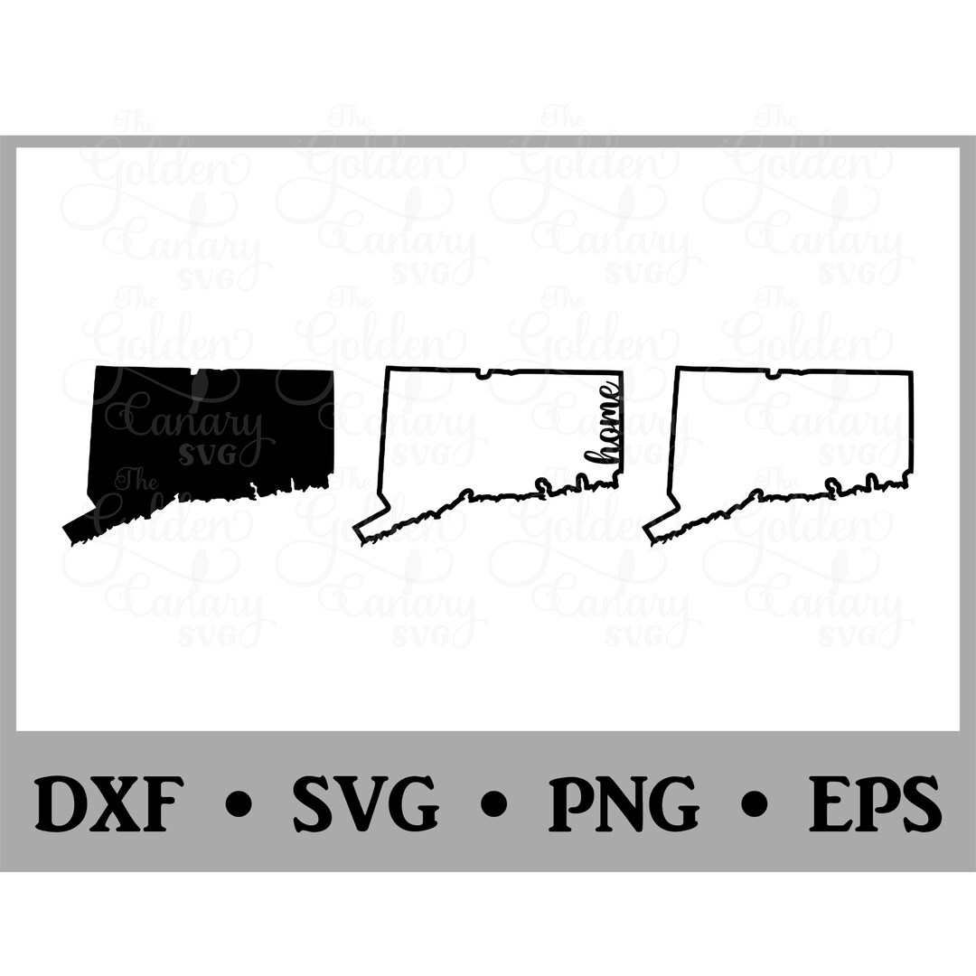 Connecticut SVG / State / Home / Cutting File / CNC File / Vinyl ...