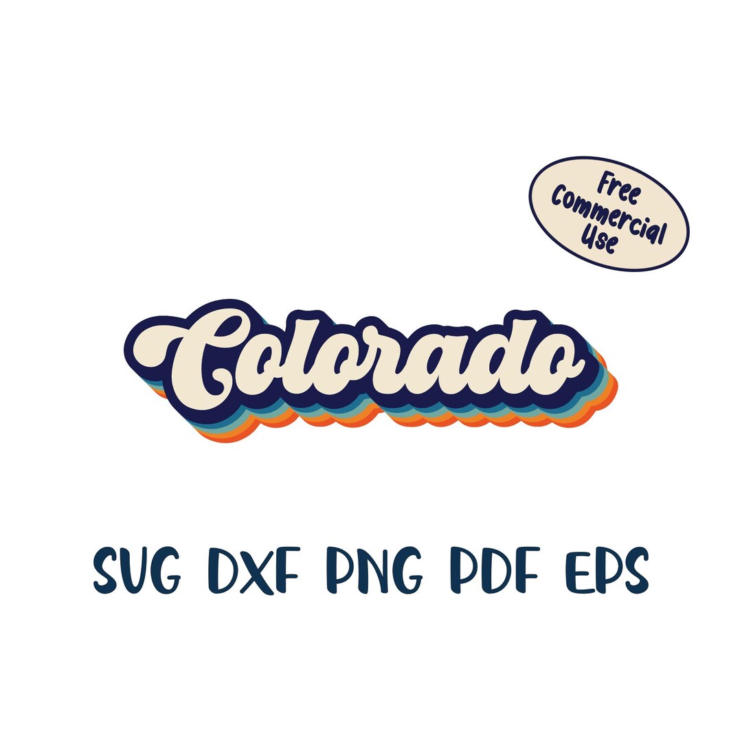 Vintage Colorado SVG | Retro Colorado State Cut File – PNG, DXF, Eps ...