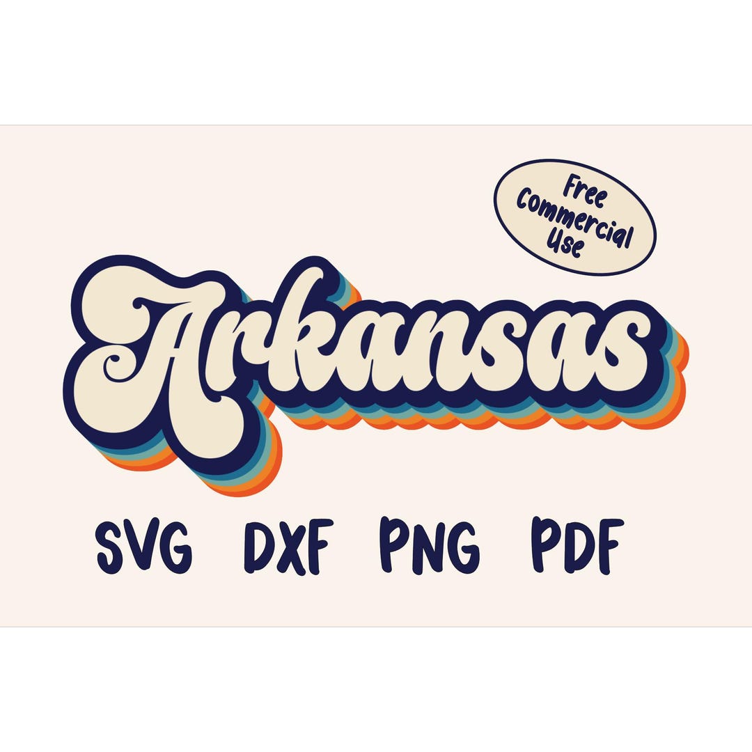 Arkansas SVG Retro Design, Arkansas Template for DIY Crafting, Instant ...