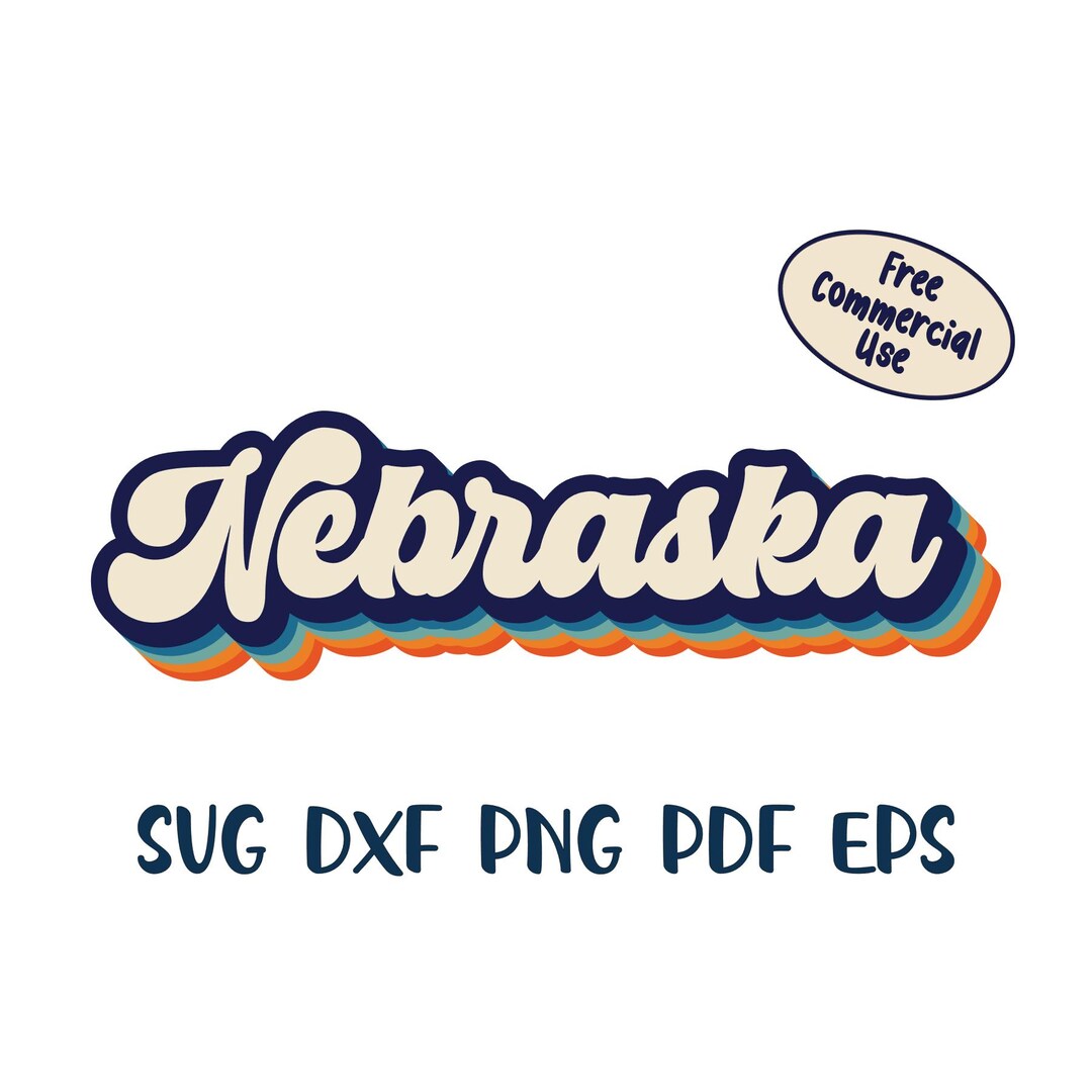 Nebraska Retro SVG PNG DXF – Vintage Style Digital Design for T-shirts ...