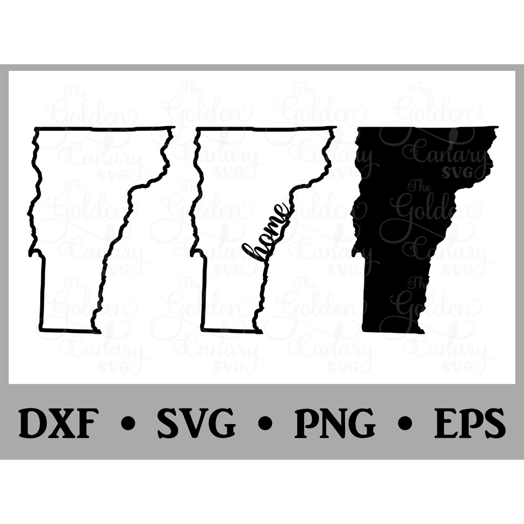 Vermont SVG / State / Home / Cutting File / CNC File / Vinyl ...