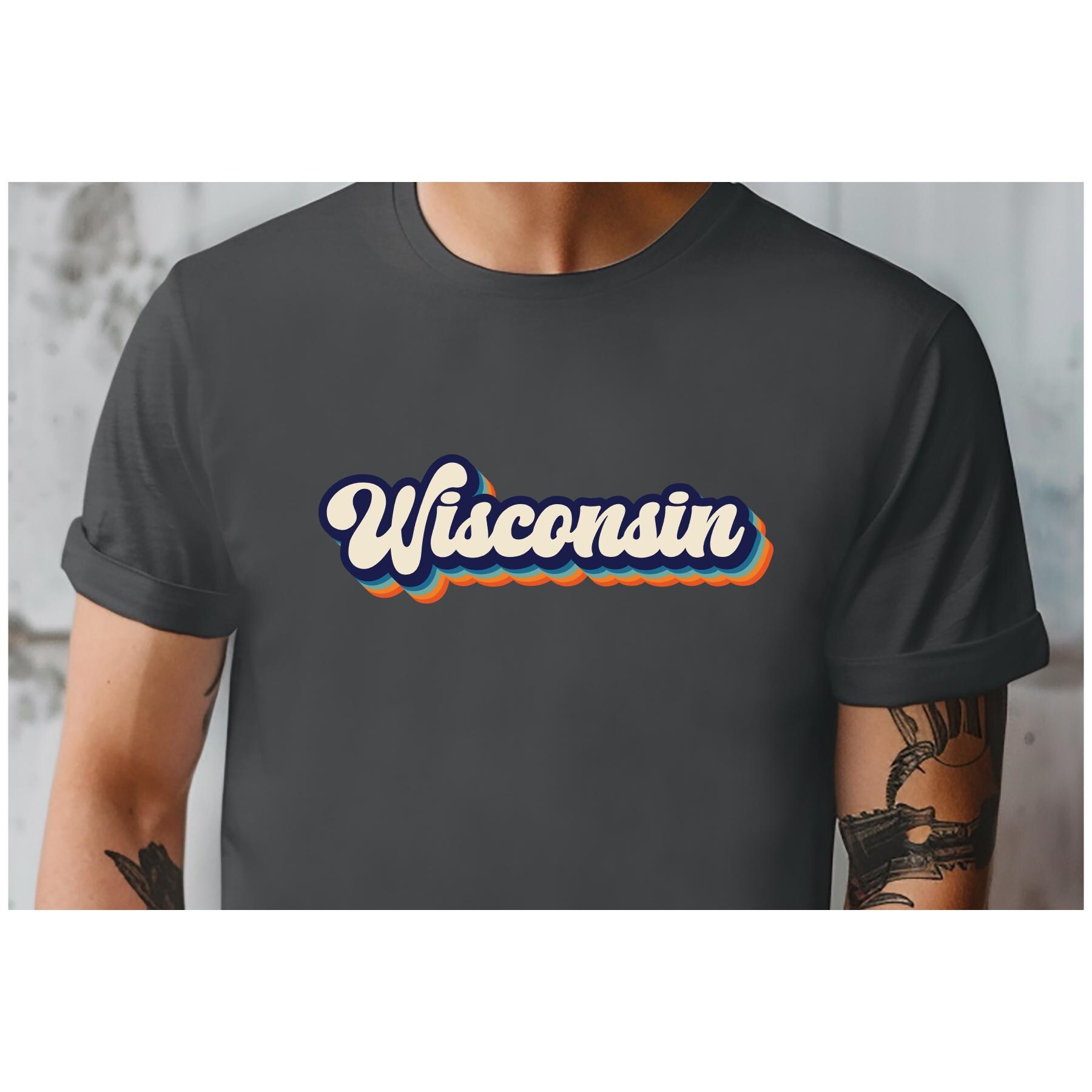 Wisconsin Retro SVG PNG DXF – Vintage Style Digital Design for T-shirts ...