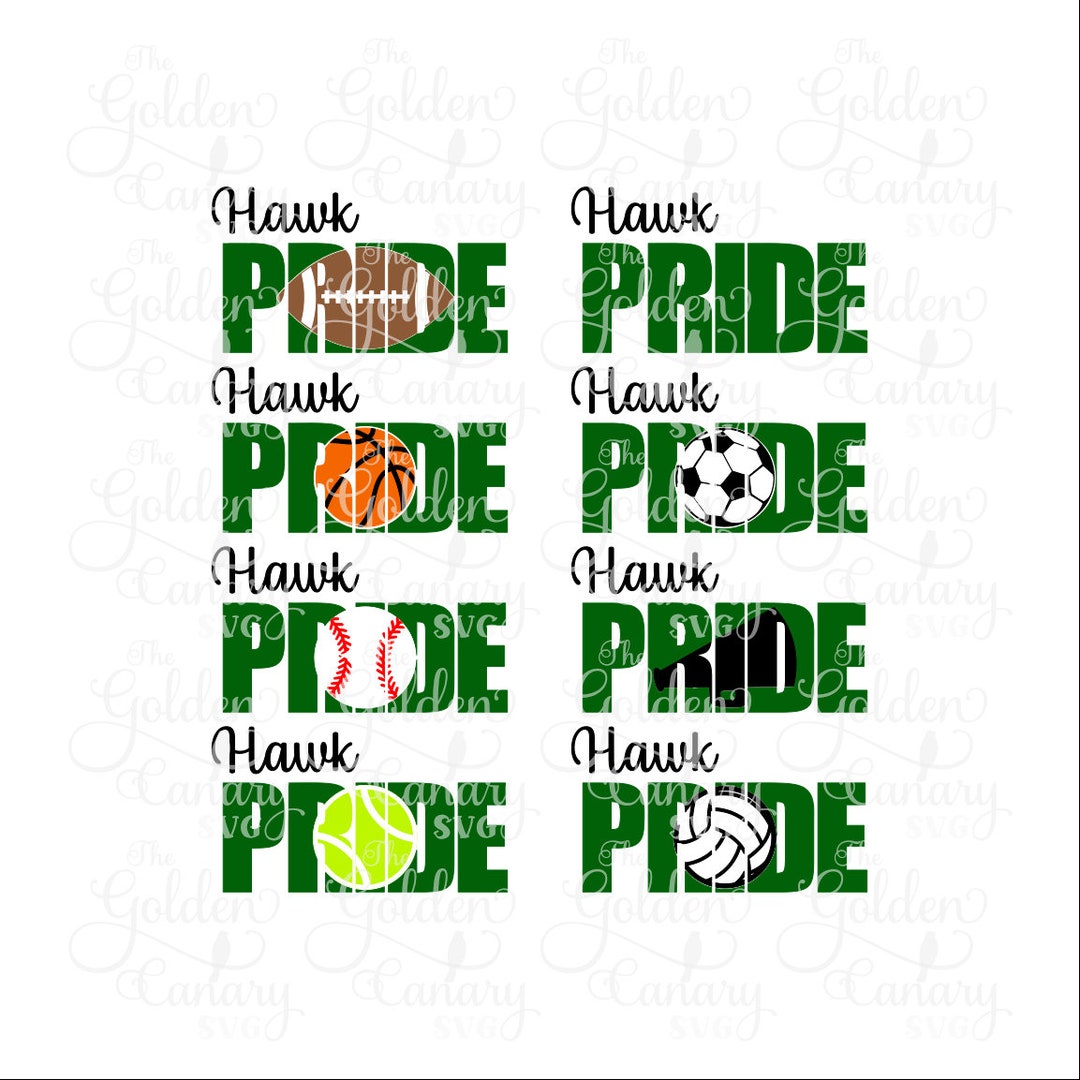 Hawk Pride SVG Bundle Soccer Football Cheer Baseball - Etsy