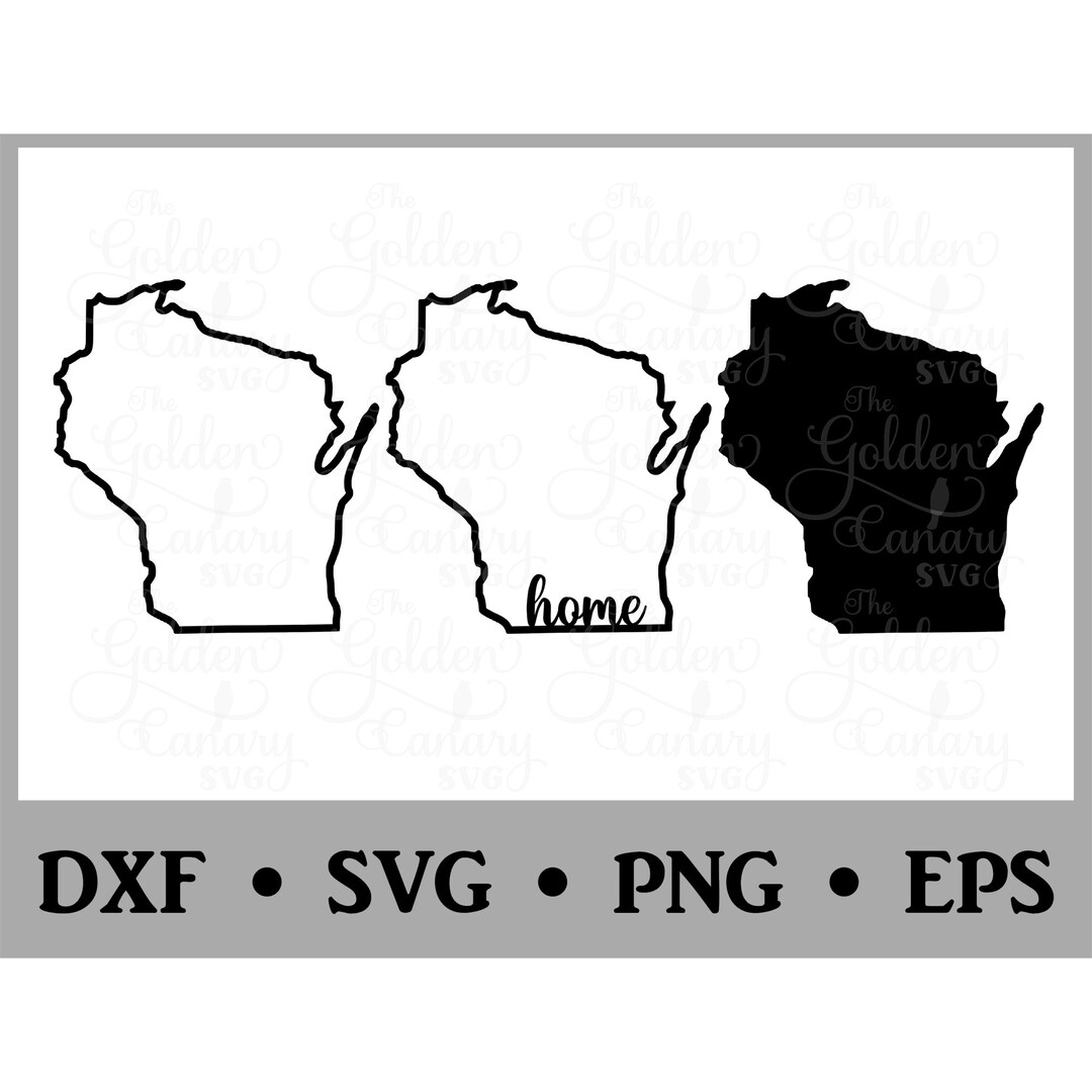 Wisconsin SVG / State / Home / Cutting File / CNC File / Vinyl ...