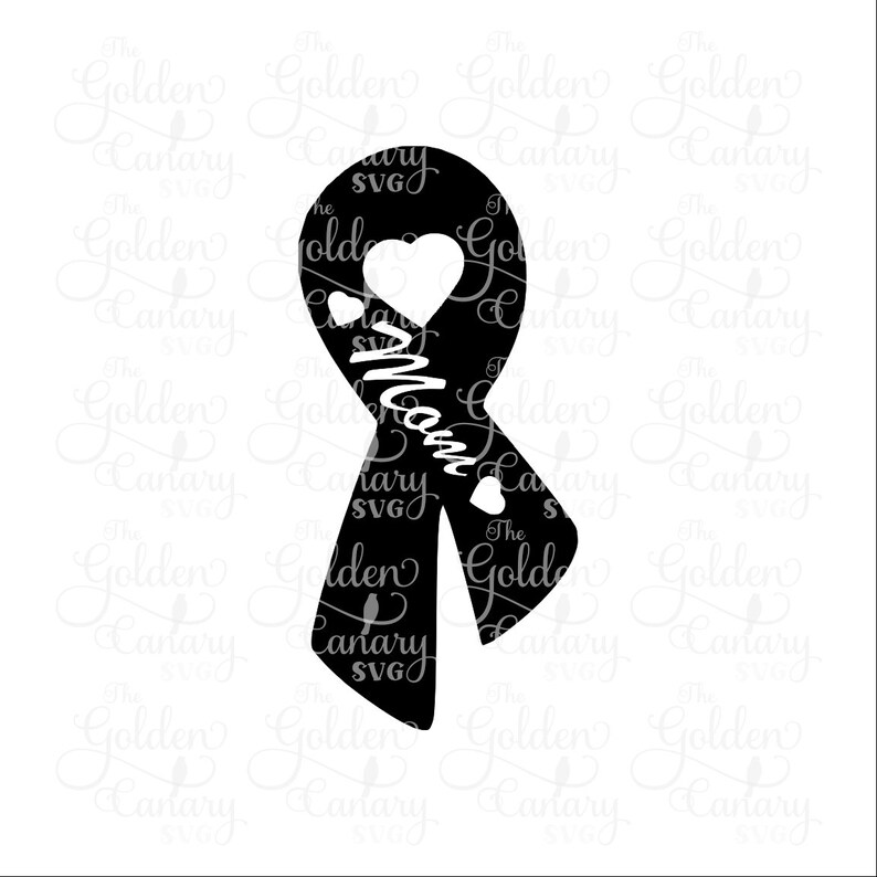 Mom Awareness Ribbon / Cancer Ribbon / Melanoma Ribbon / | Etsy