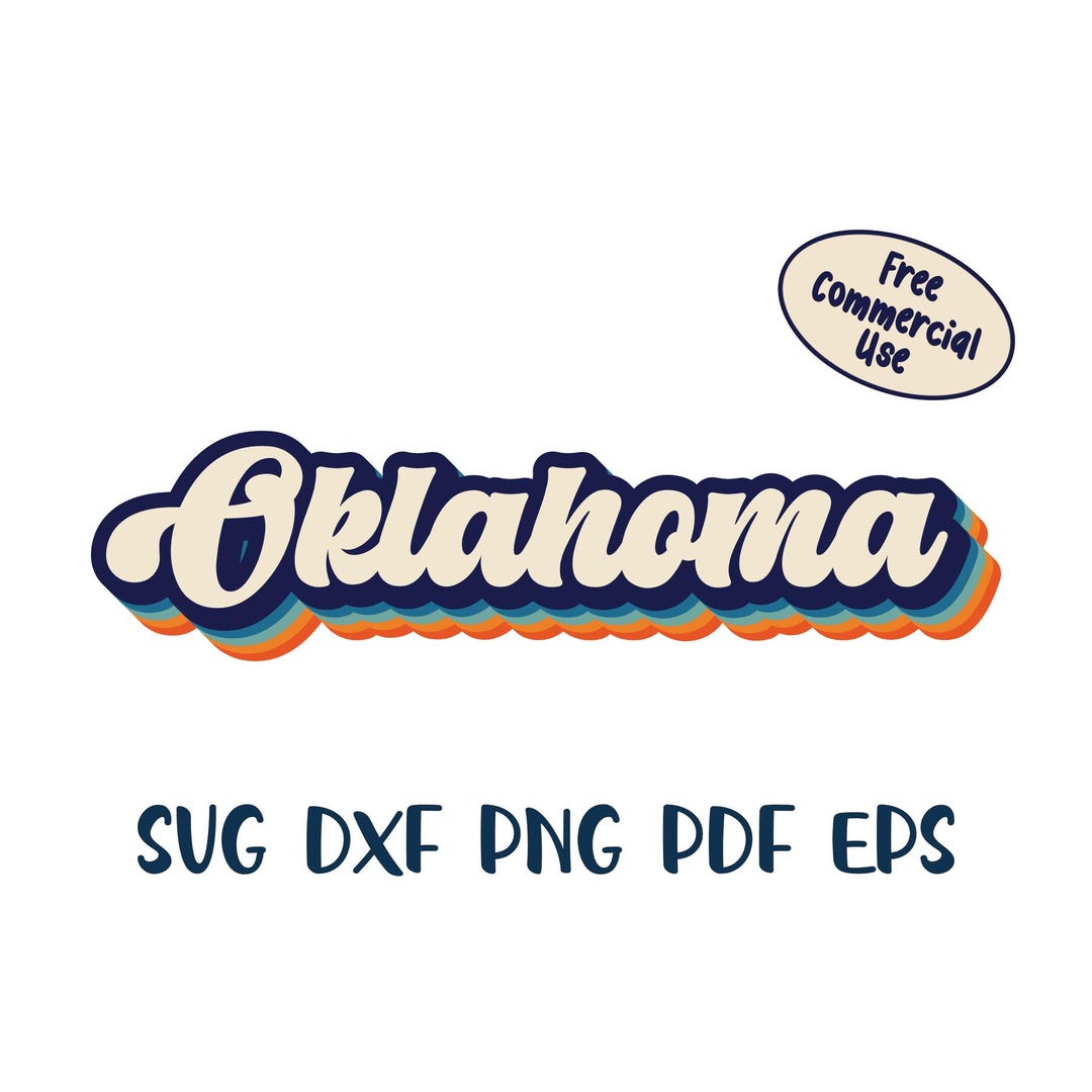 Oklahoma Retro SVG PNG DXF – Vintage Style Digital Design for T-shirts ...