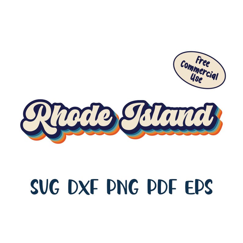 Vintage Rhode Island SVG | Retro Rhode Island State Cut File – PNG, DXF ...