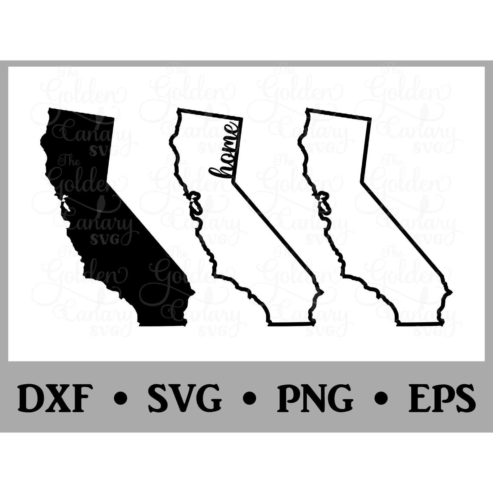 California SVG / State / Home / Cutting File / CNC File / Vinyl ...