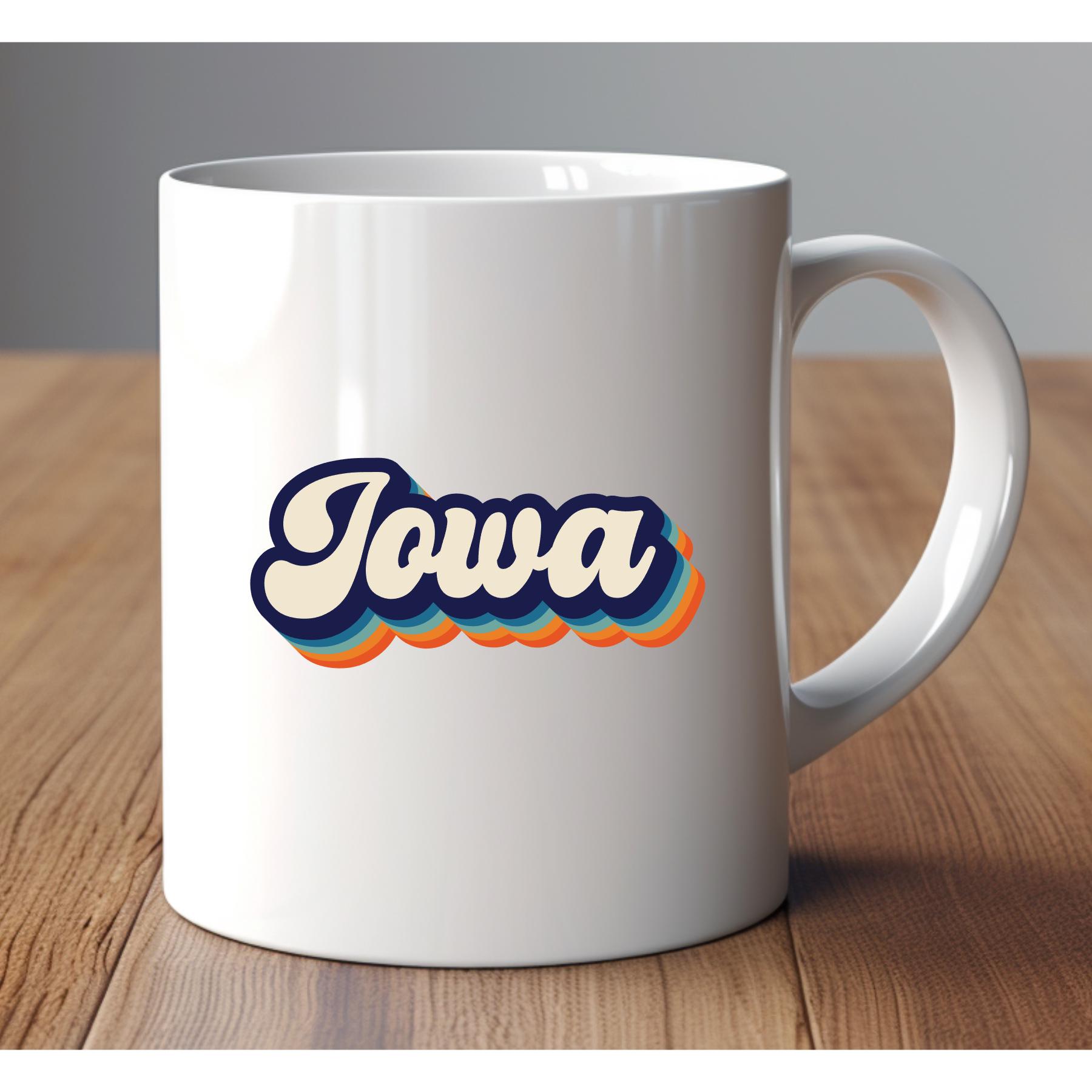Vintage Iowa SVG | Retro Iowa State Cut File – PNG, DXF, Eps, Instant ...
