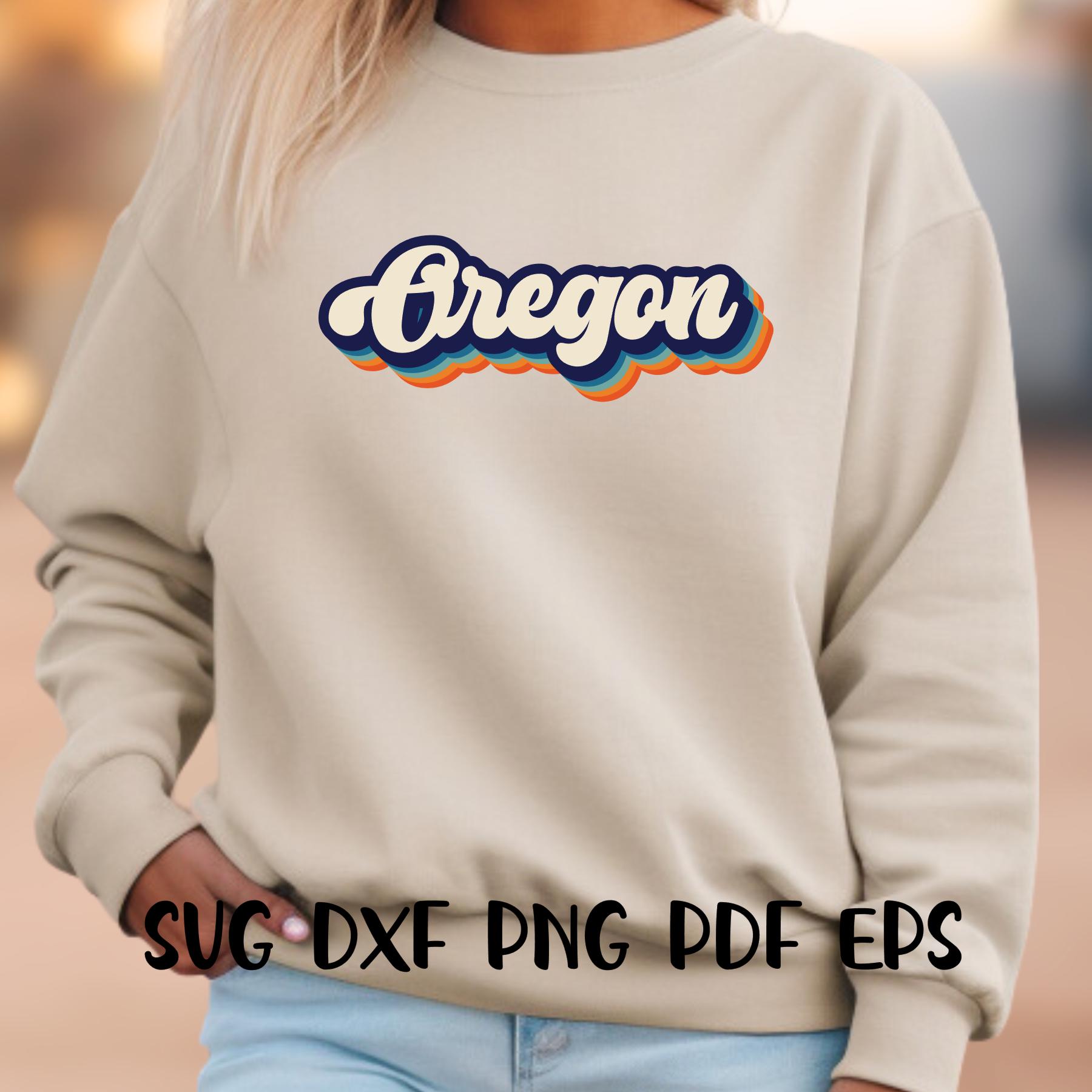 Vintage Oregon SVG | Retro Oregon State Cut File – PNG, DXF, Eps ...