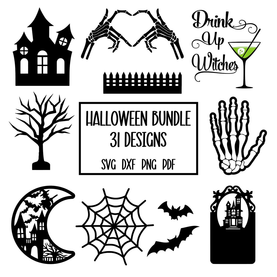 Halloween SVG Bundle, Halloween Dxf Png, Trick or Treat Clipart ...
