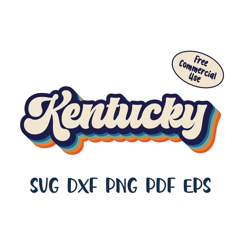 Vintage Kentucky SVG | Retro Kentucky State Cut File – PNG, DXF, Eps ...