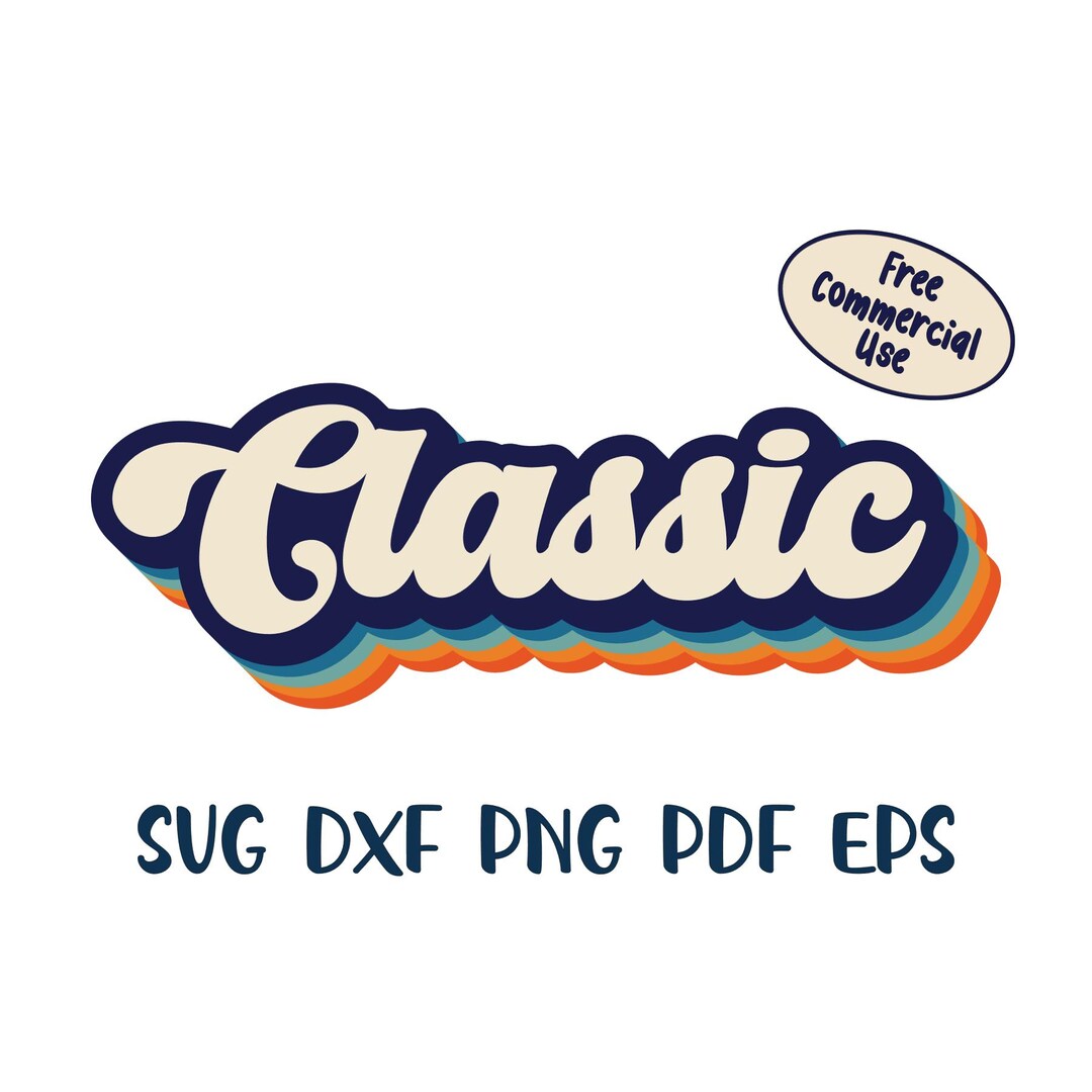 Classic Retro SVG PNG DXF – Vintage Style Digital Design for T-shirts ...