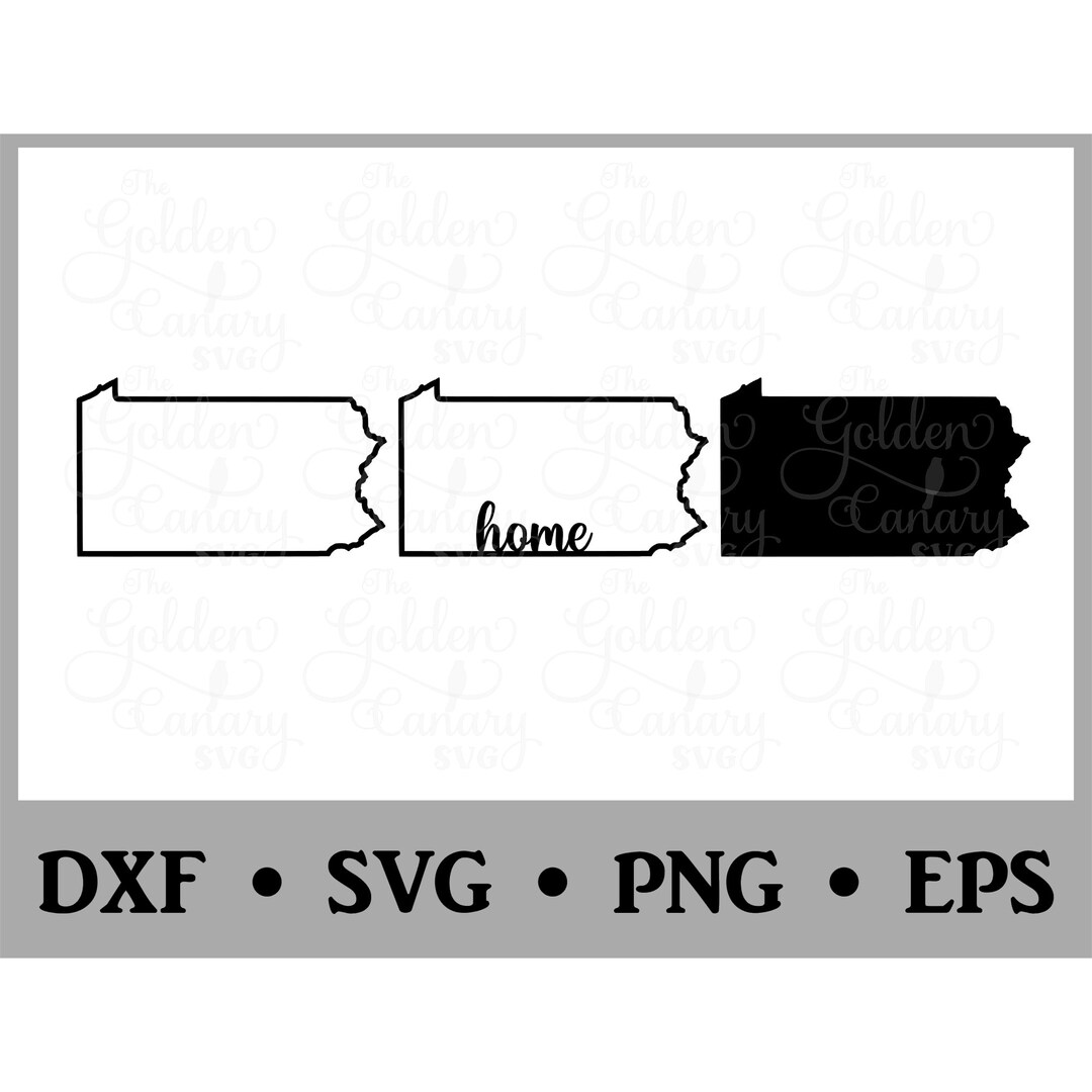 Pennsylvania SVG / State / Home / Cutting File / CNC File / Vinyl ...