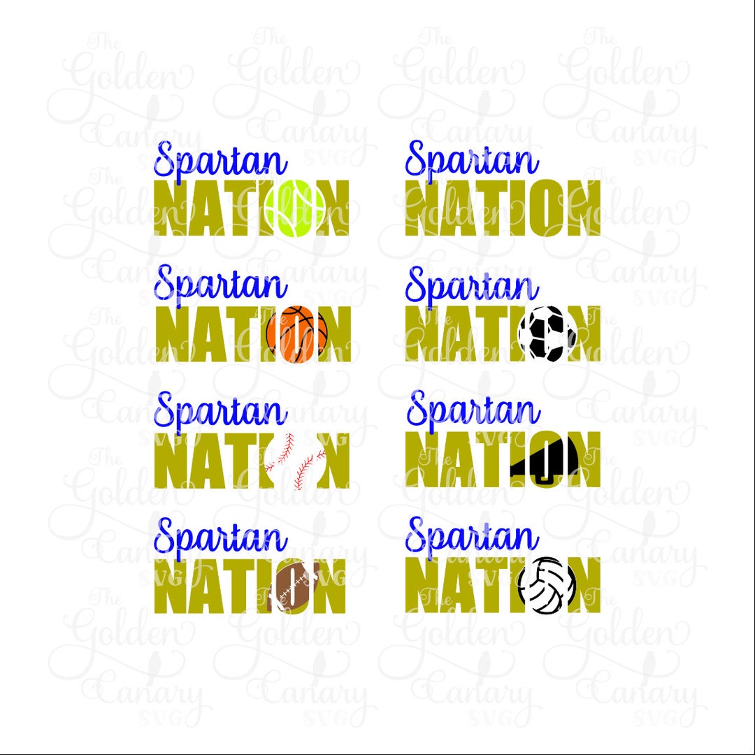 Spartan Nation SVG Bundle, Soccer, Football, Cheer, Baseball ...