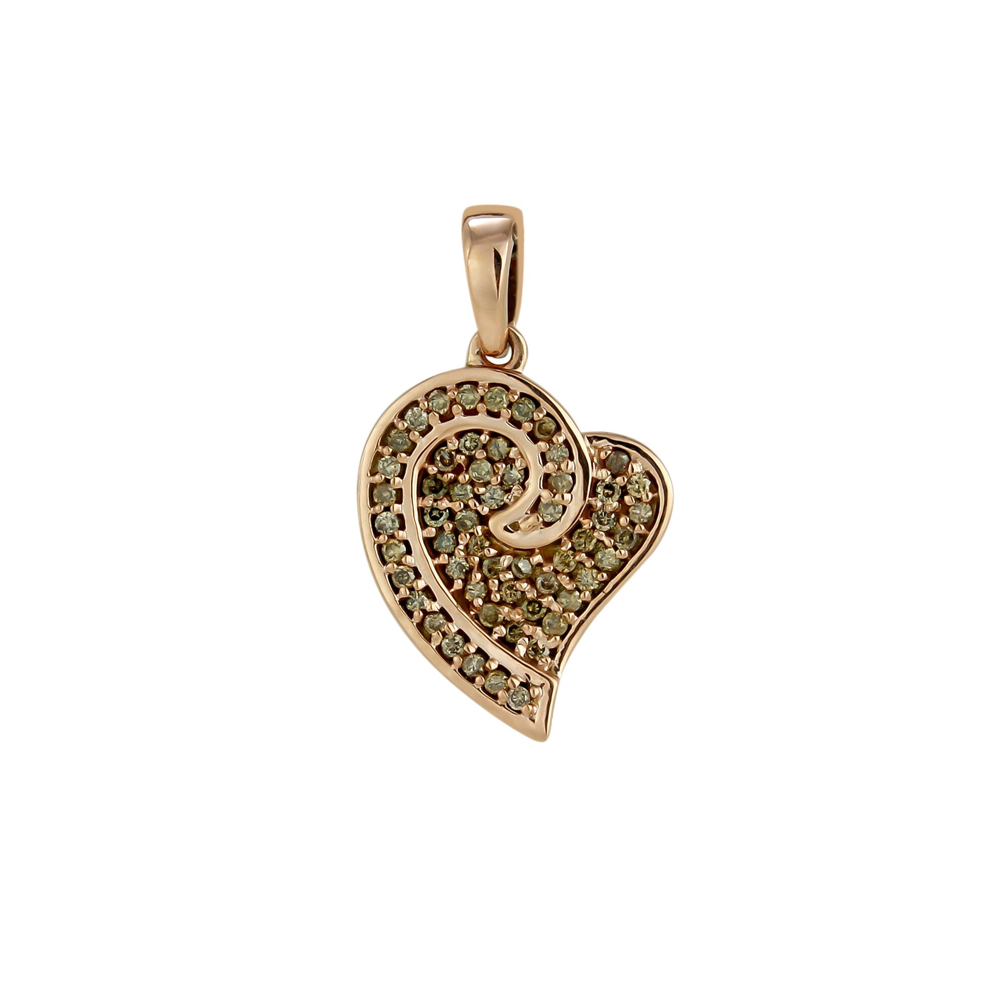 10K Gold Pendantdiamond Heart Pendant10k Diamond - Etsy UK