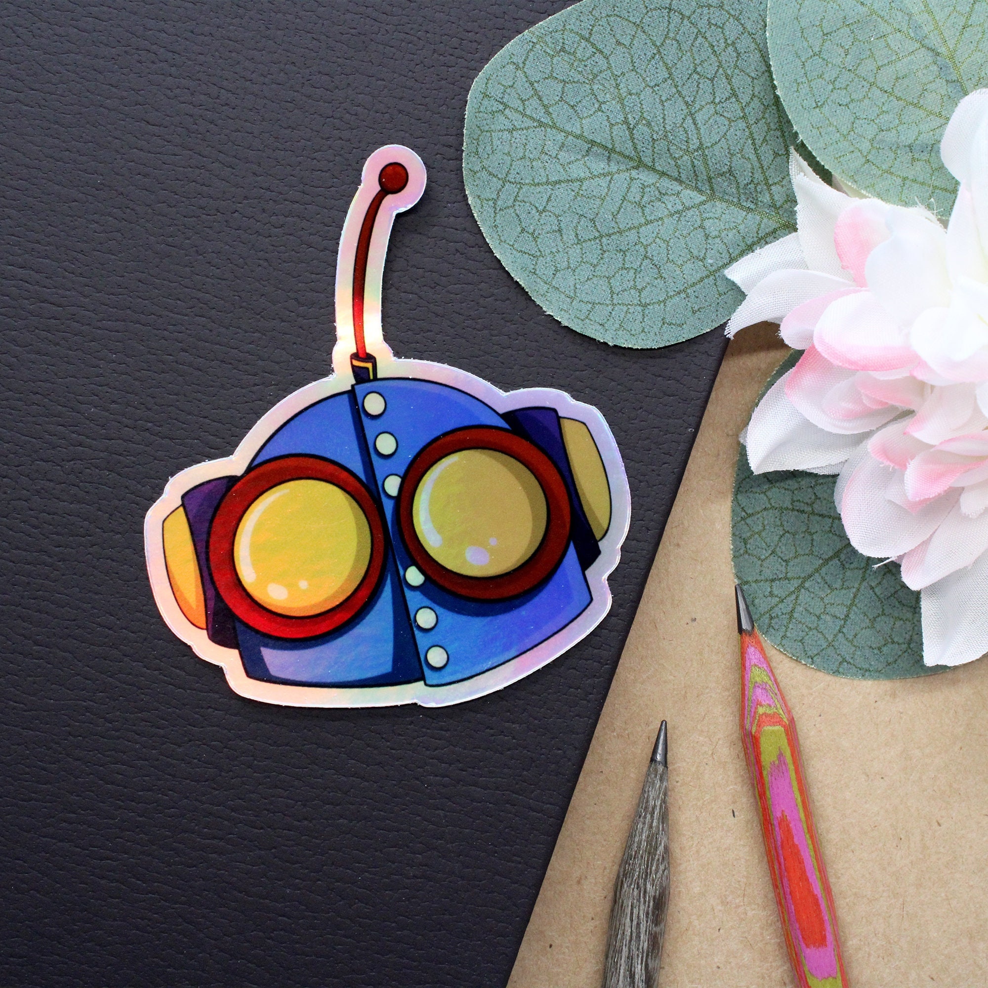 Holo Vinyl Robot Sticker 3 Vinyl Sticker Die-cut Sticker Waterproof ...