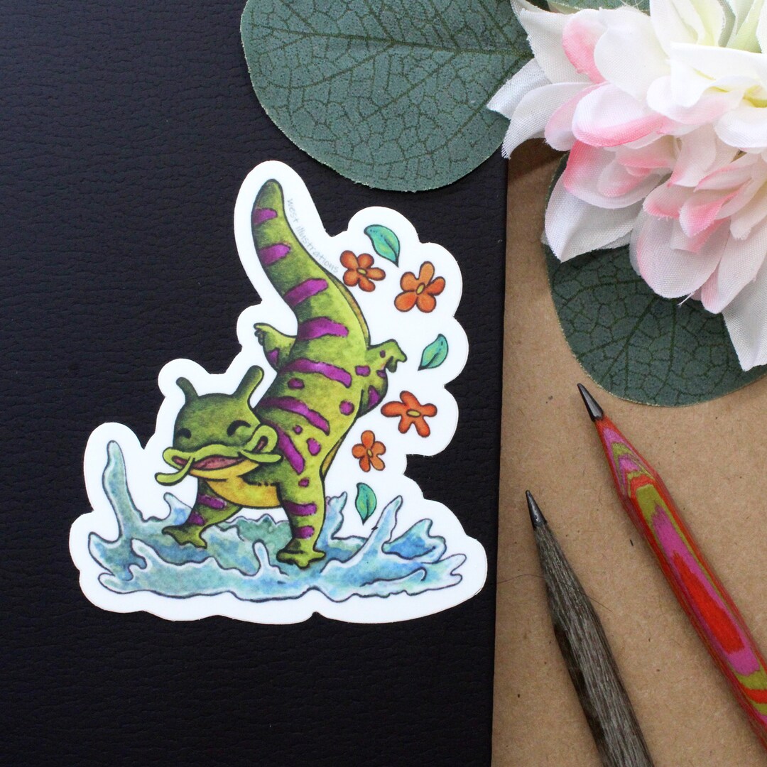 Puddle Jumper | Salamander | Spring Showers | 3" Vinyl Sticker ...