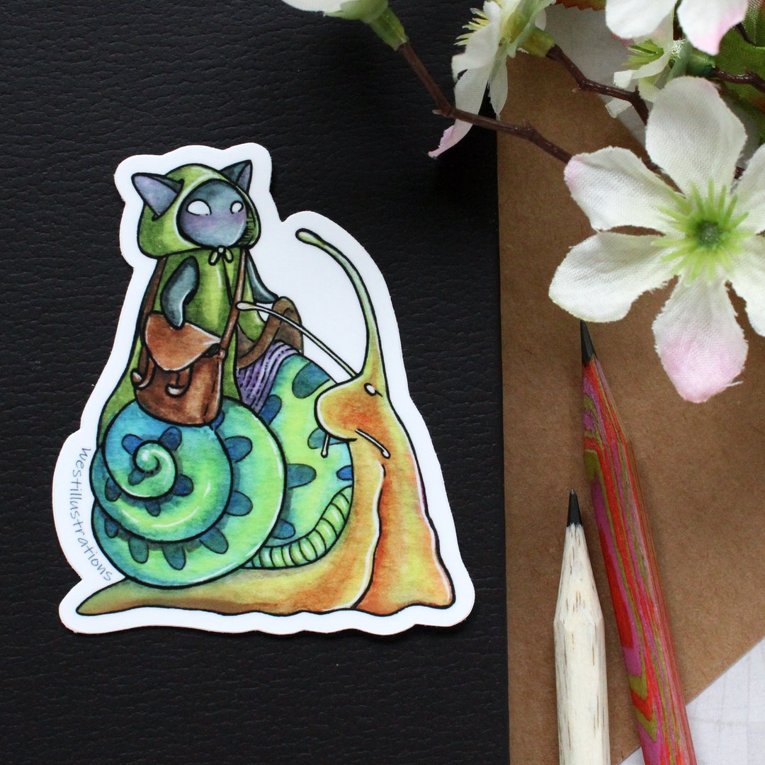 Snail Mail Rider | 3” Vinyl Sticker | Die-cut Sticker | Waterproof ...